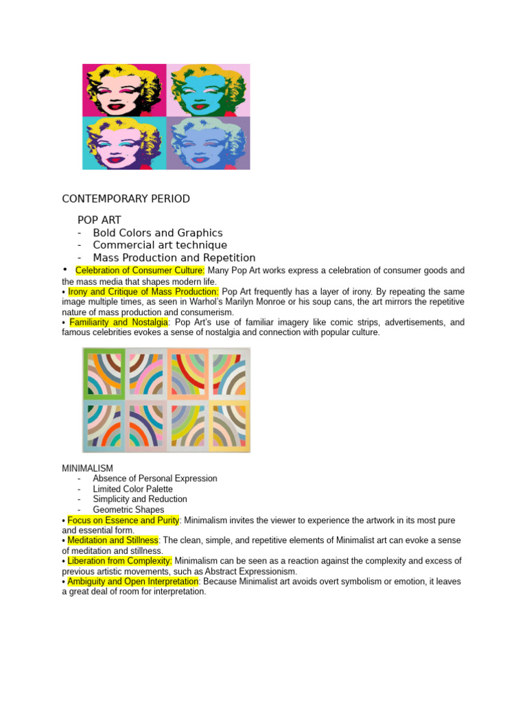 Contemporary Period | PDF | Art | Lifestyle