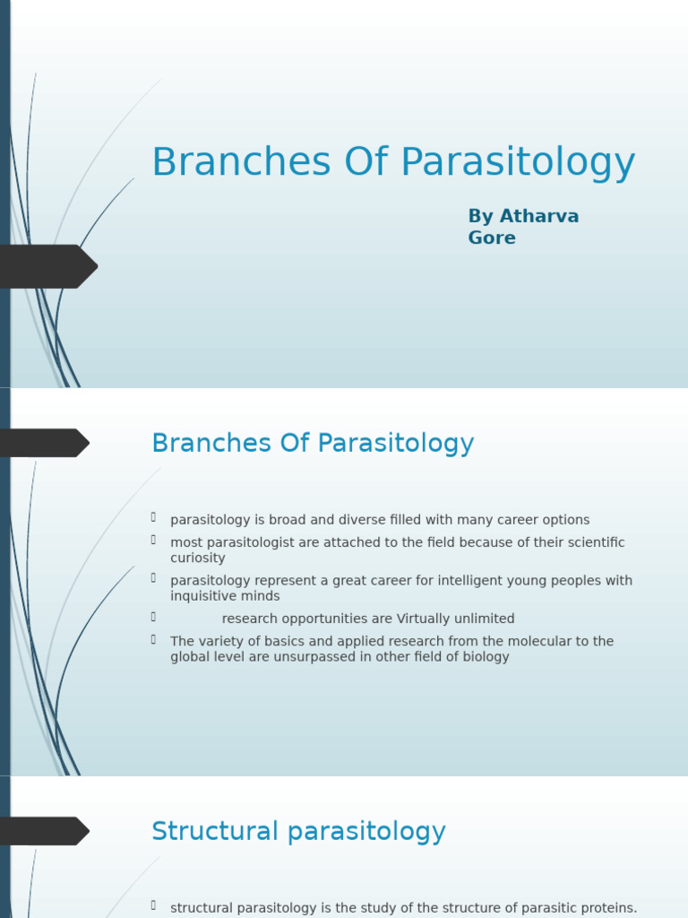 Branches of Parasitology | PDF