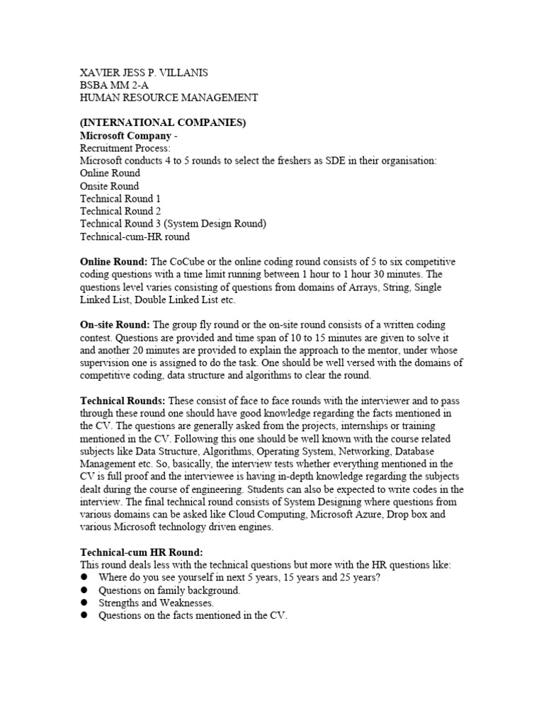 Villanis Xavier Jess P Bsba MM 2 A Assignment HRM | PDF