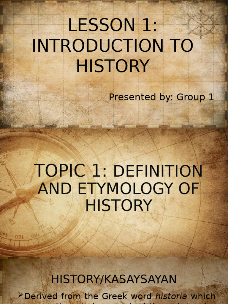 Definition and Etymology of History | PDF