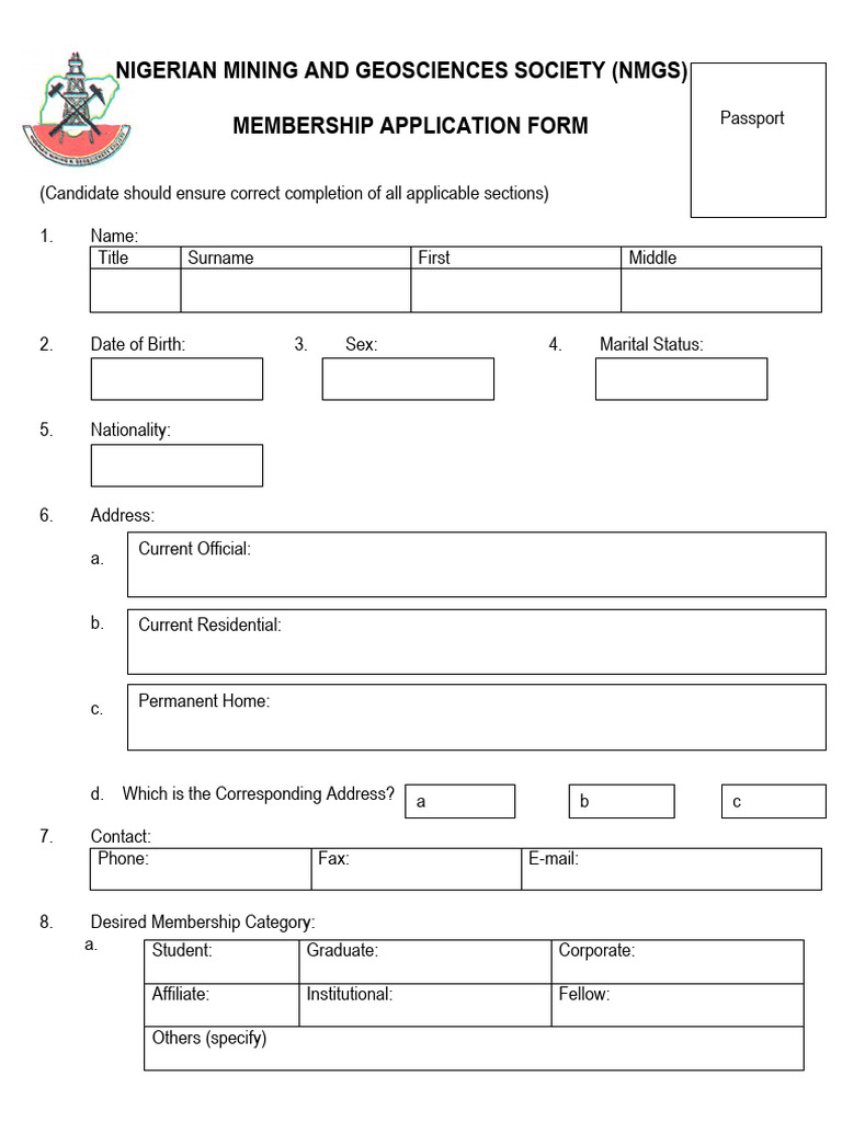 NMGS Membership-Application-Form | PDF