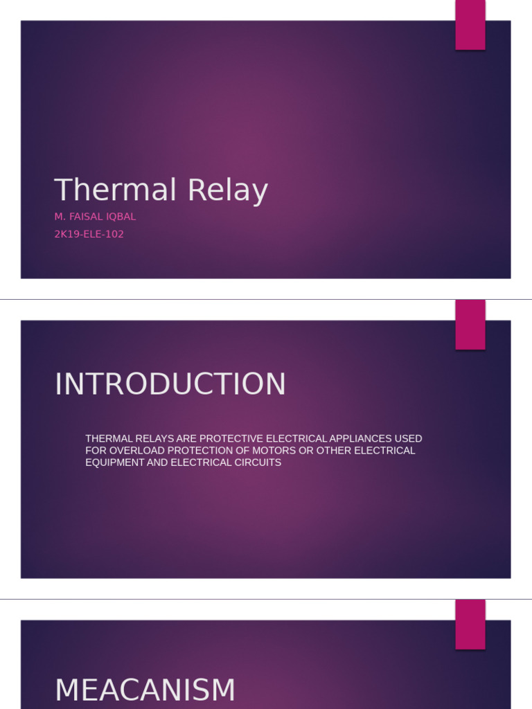 Thermal Relay | PDF