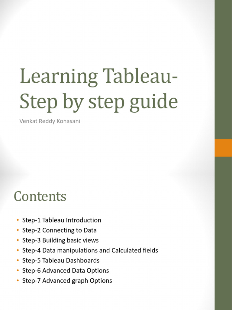 Learning Tableau | PDF