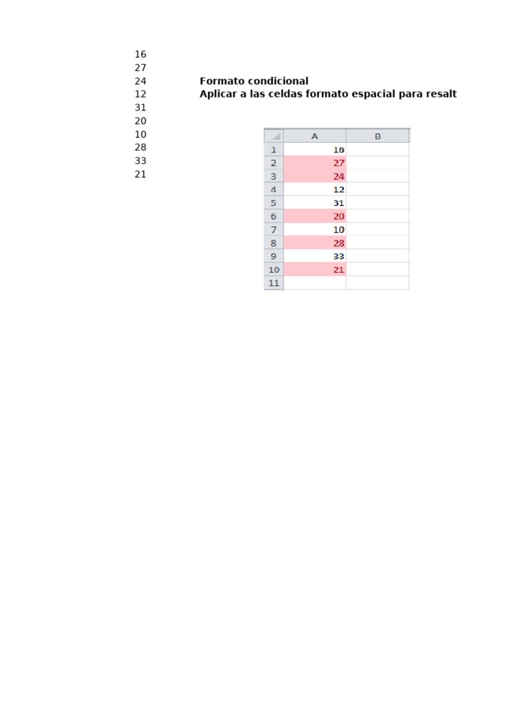 Taller de Formato Condicional | PDF