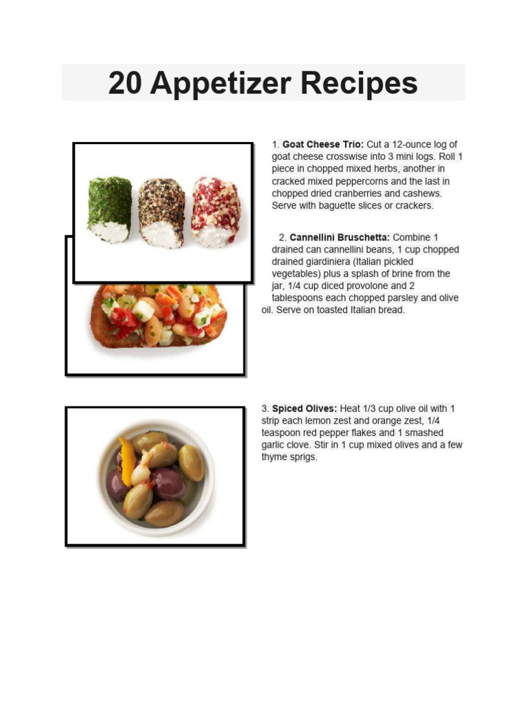 10 different appetizer | PDF