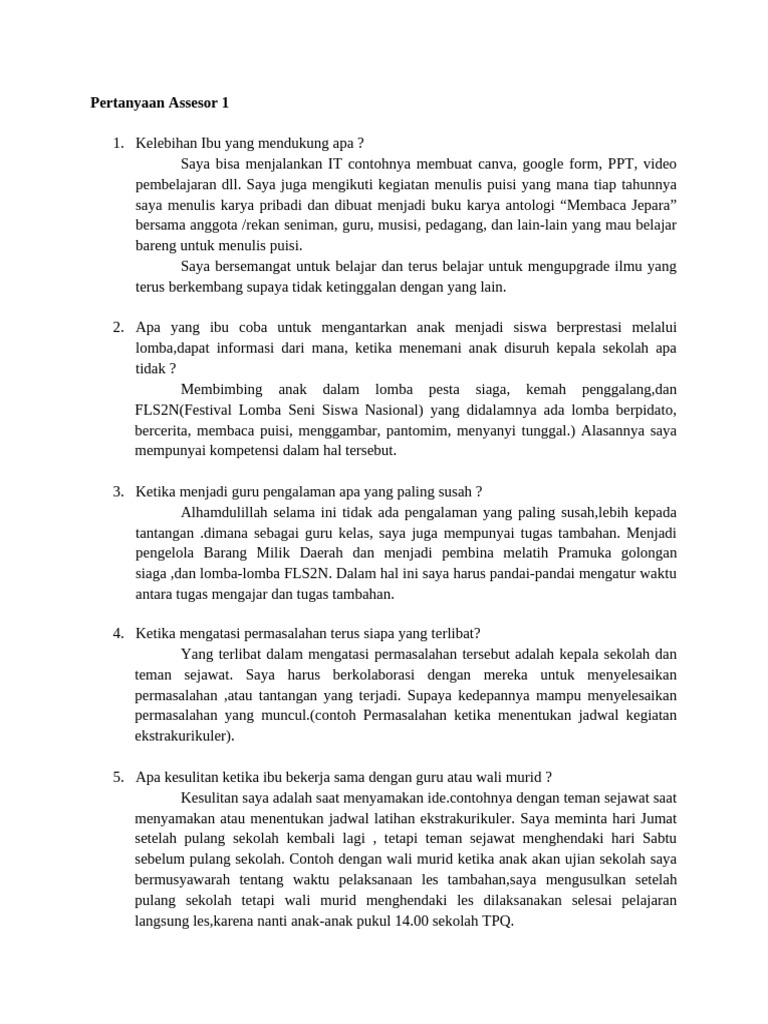 Konsep Wawancara CGP | PDF