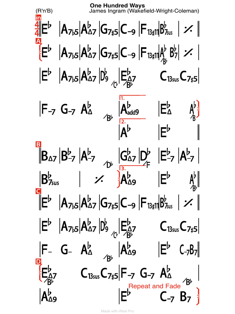 One Hundred Ways - James Ingram | PDF