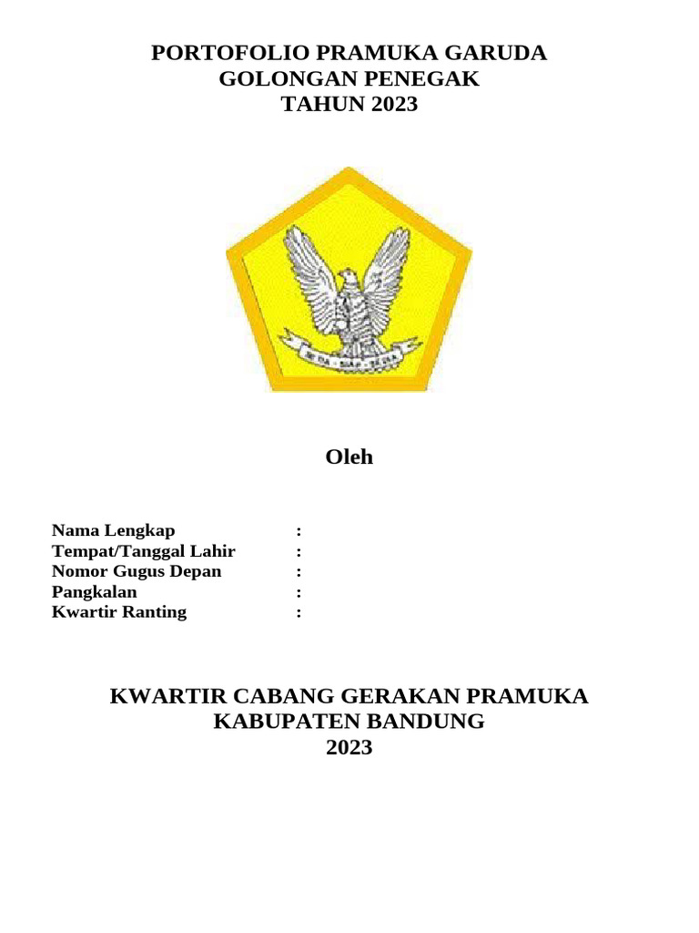 Portofolio Pramuka Garuda | PDF