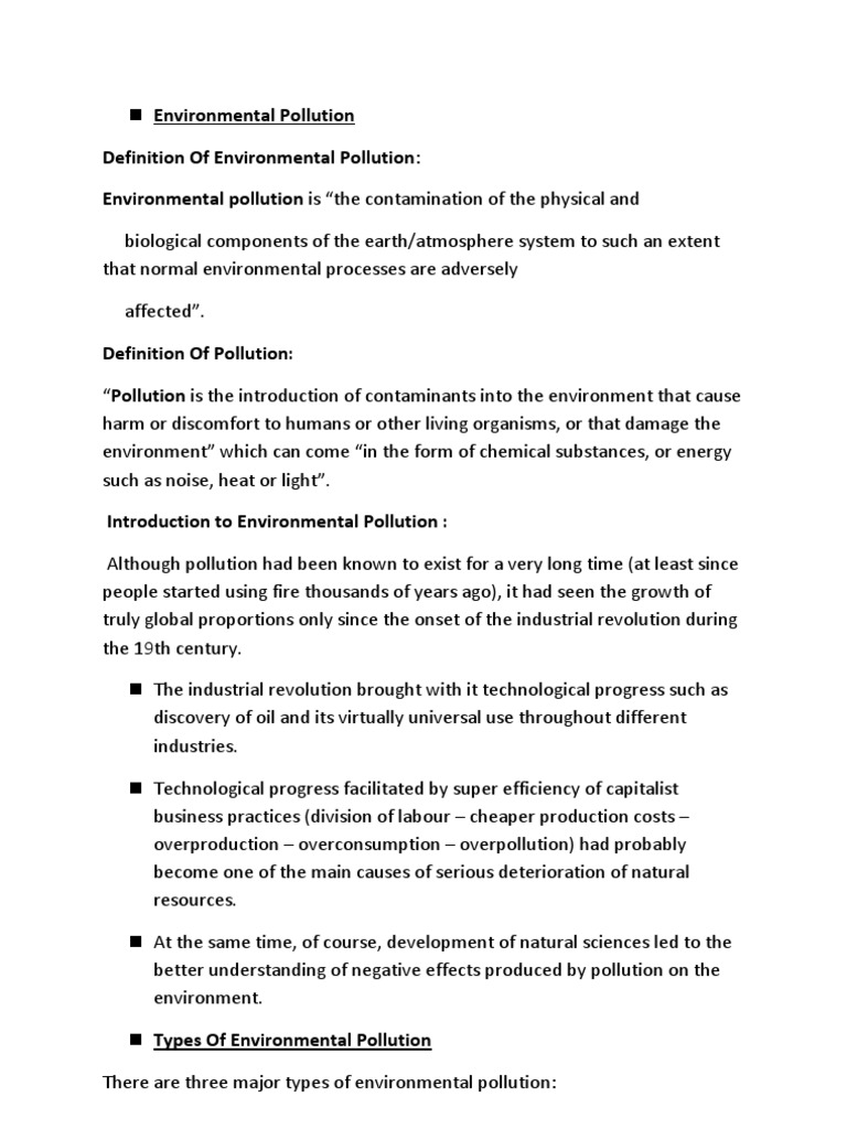 Understanding Environmental Pollution | PDF | Pollution | Plants