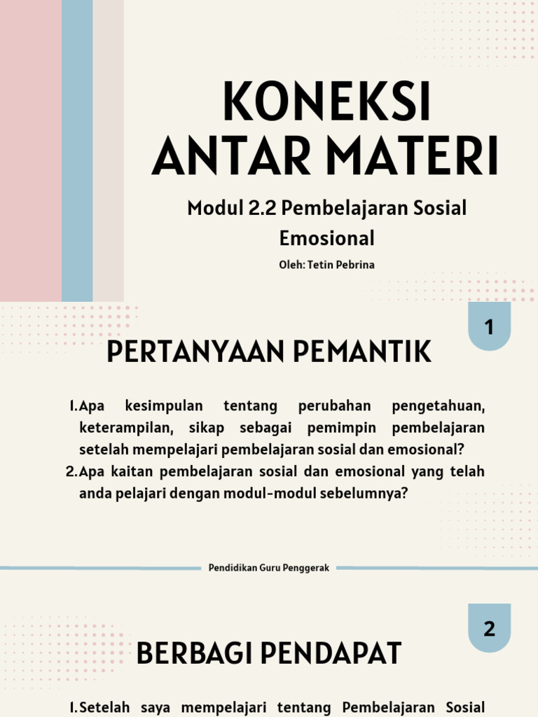 KONEKSI ANTAR MATERI MODUL 2.2 PSE | PDF