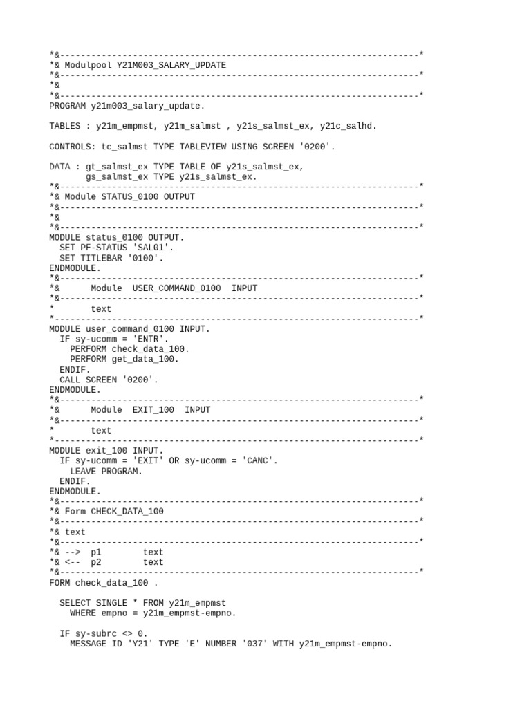 Y21m003 Salary Update | PDF
