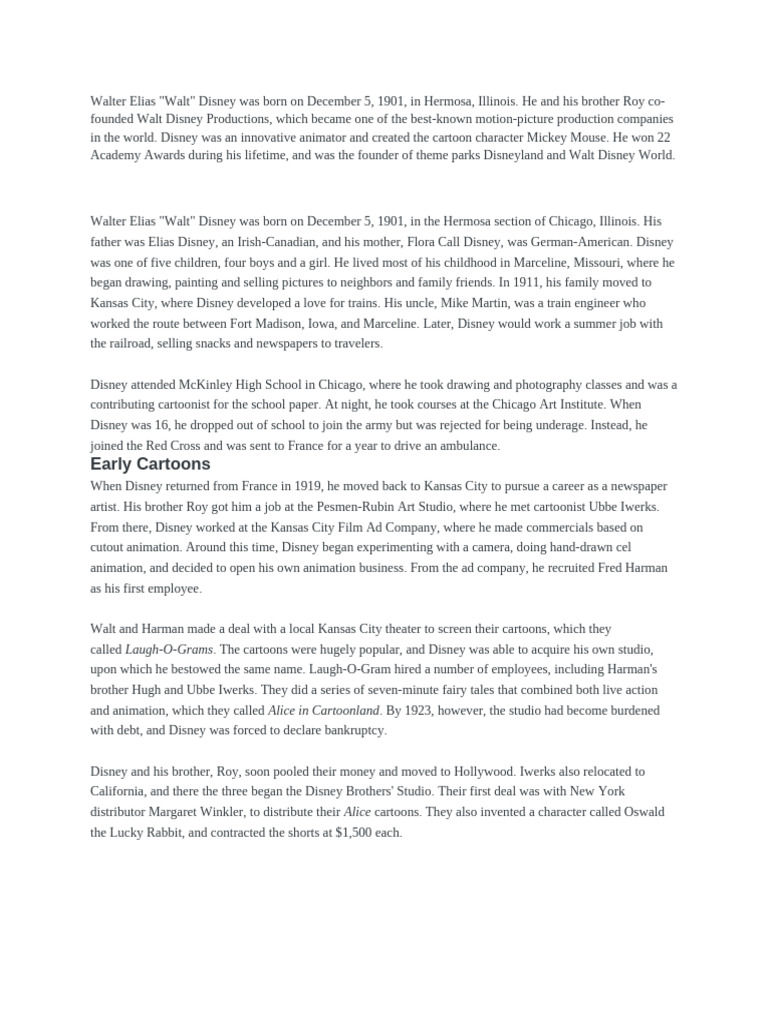 Walt Disney | PDF