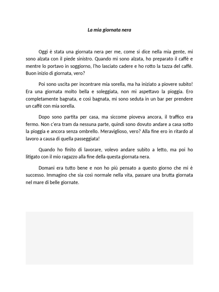 La Mia Giornata Nera | PDF