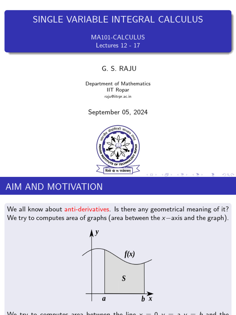 MA101 (2024 25) Lecture - 16 | PDF