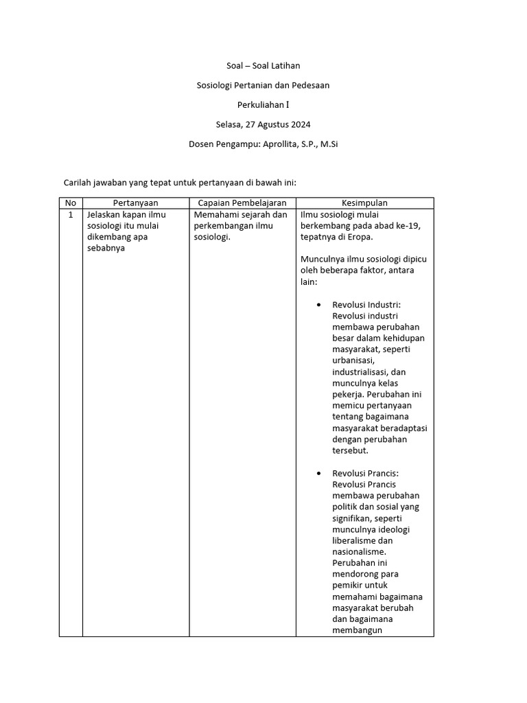 Soal Latihan, Rahmad Adhitya Saputra | PDF