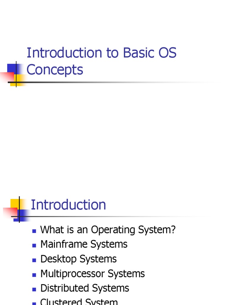 Basic Os Concepts | PDF | Operating System | Computer Program