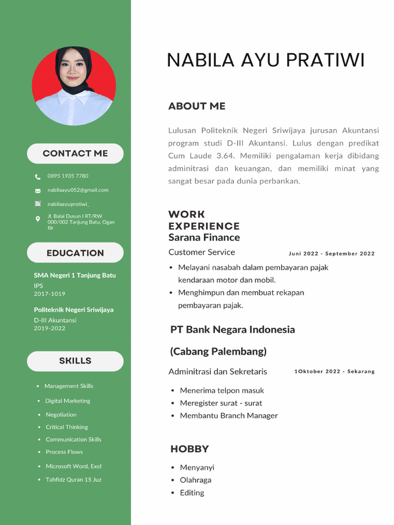 NABILA Ayu Pratiwi Adminitrasi Resume | PDF