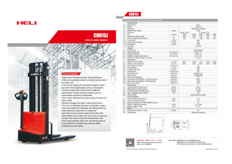 Heli CDD15J | PDF