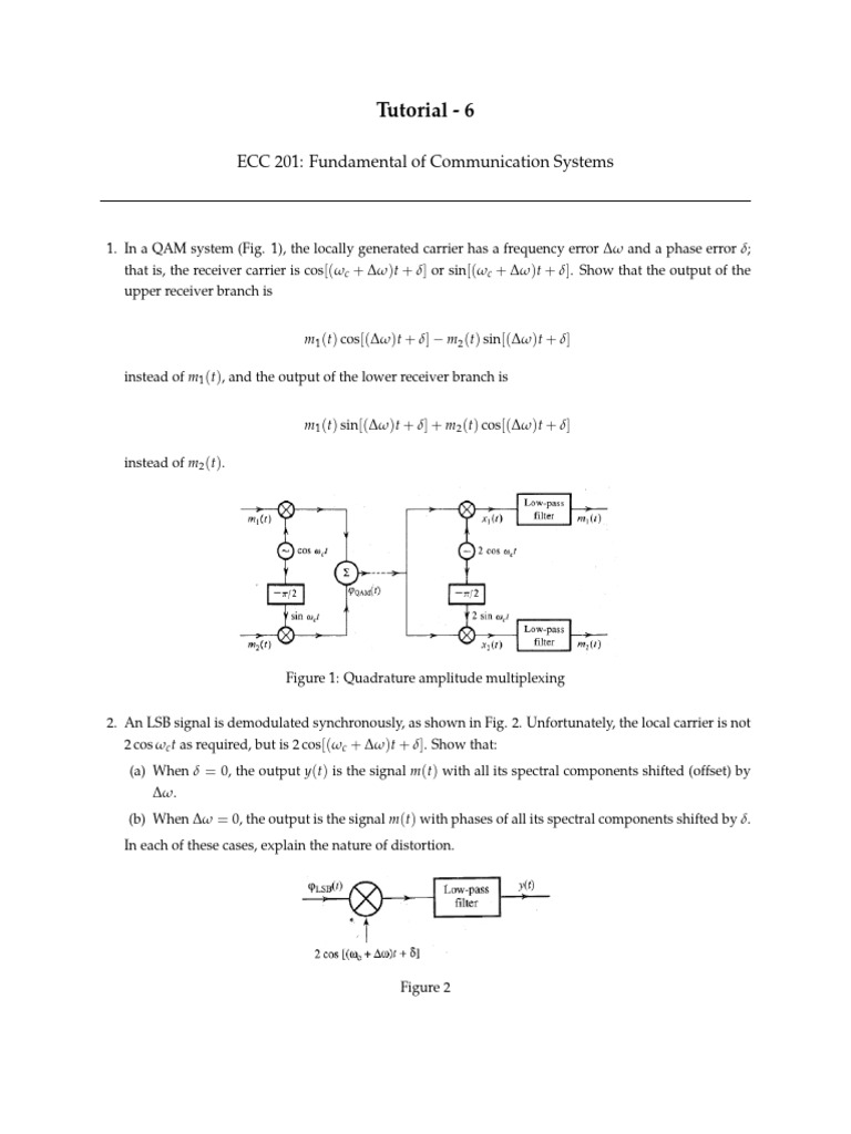 ECC201 Fundamental of Communication Systems | PDF