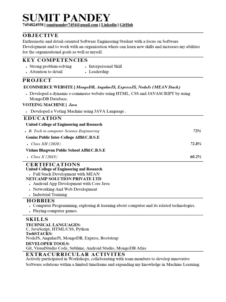 Sumit Resume | PDF | Business
