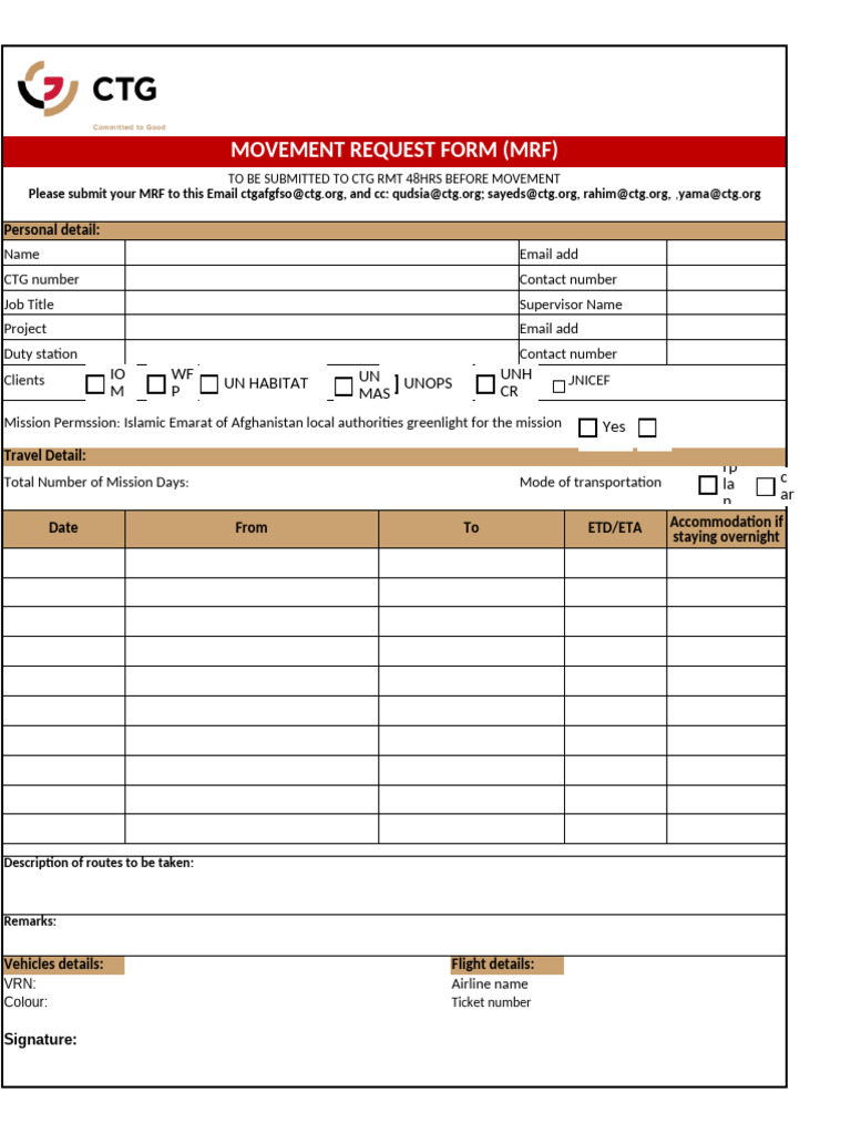 CTG - Updated Version MRF | PDF