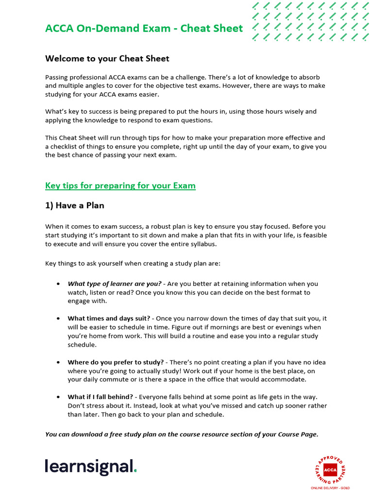 BT Cheatsheet | PDF
