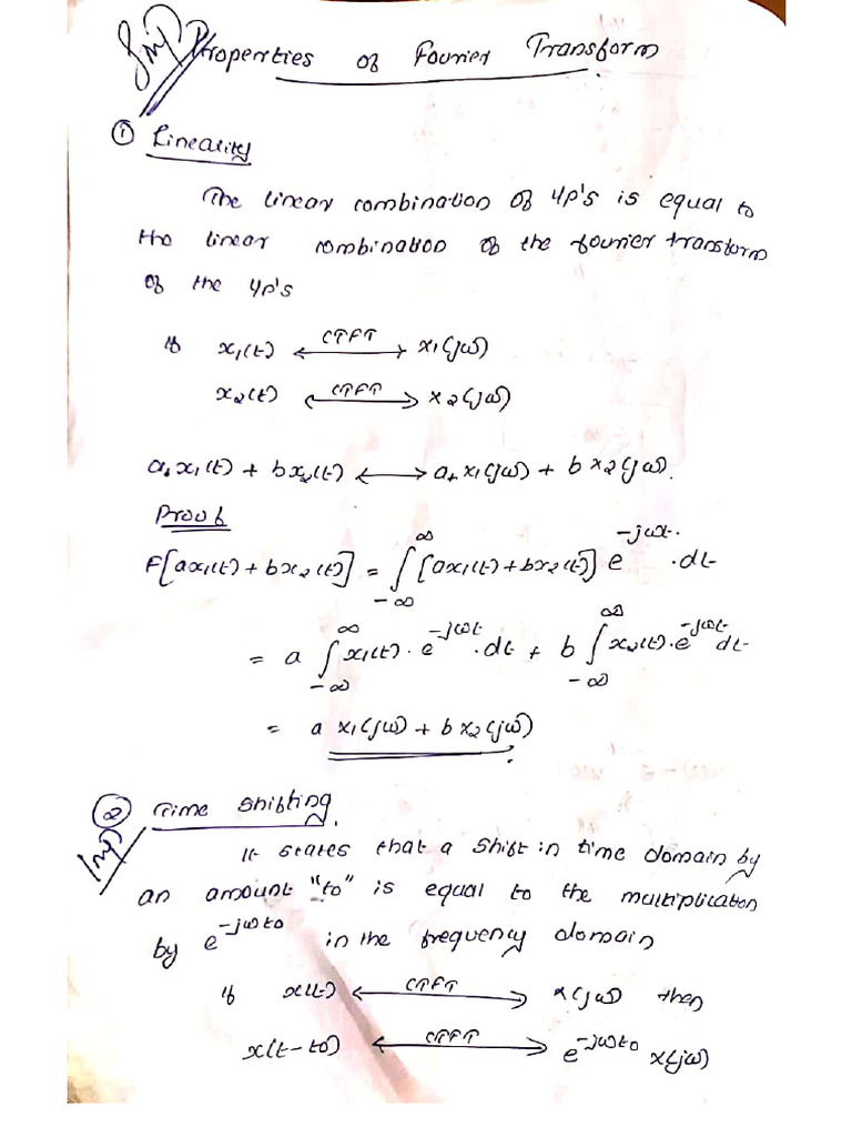 Properties of fourier transform | PDF