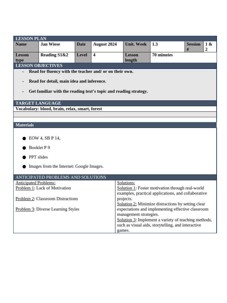 EOW 4. Week 1.3. Session 1&2 | PDF