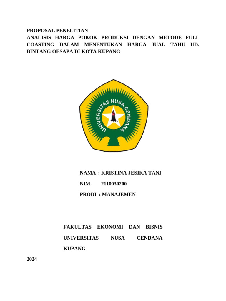 Proposal Penelitian Fixx | PDF