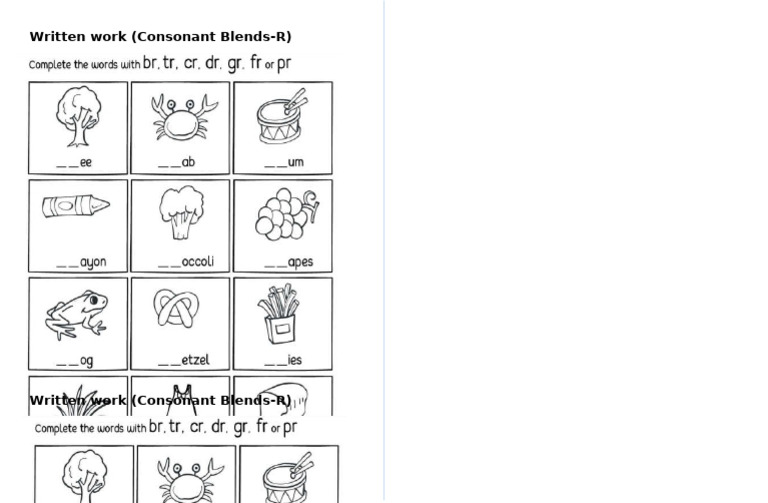 ENG WW Consonant Blends R | PDF