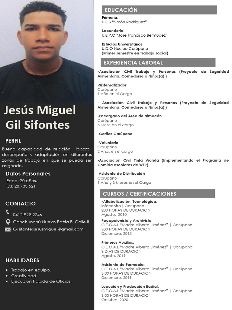 Curriculum Jesus M Actualizado | PDF