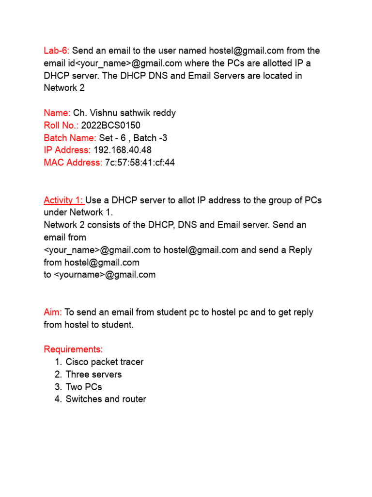 2022BCS0150 Vishnu Lab 6 | PDF