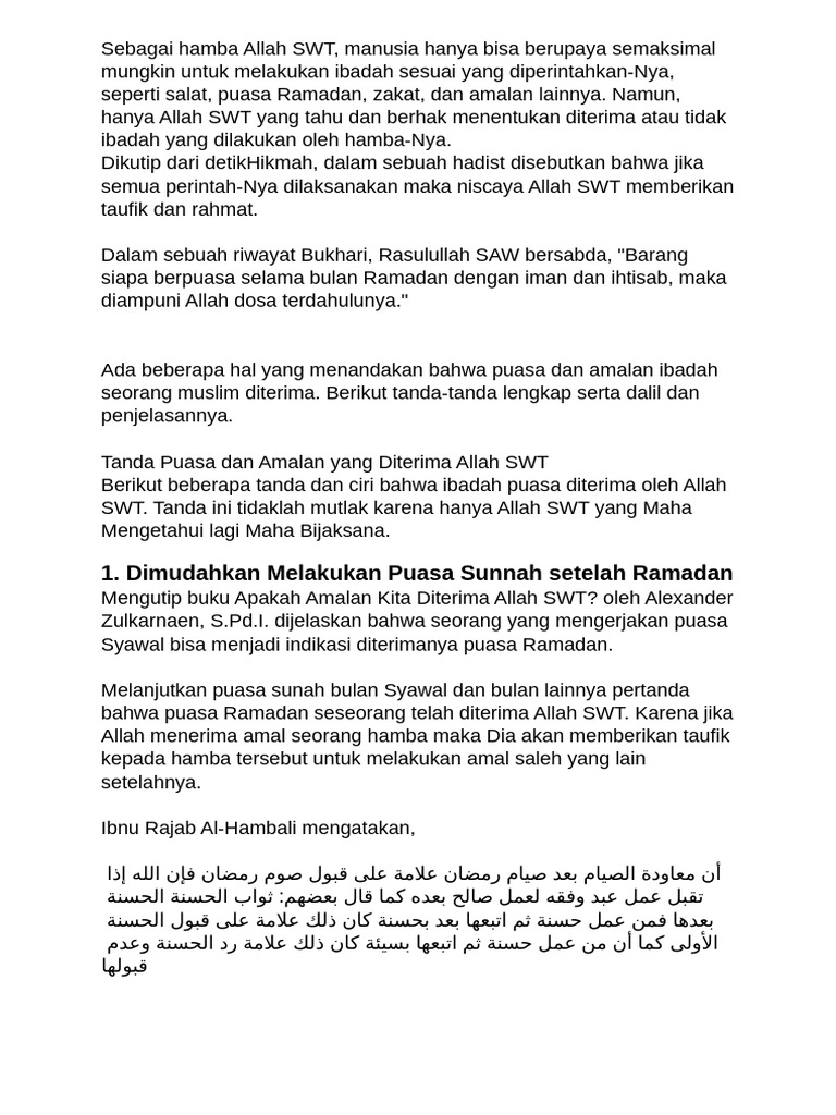 Sebagai Hamba Allah SWT | PDF