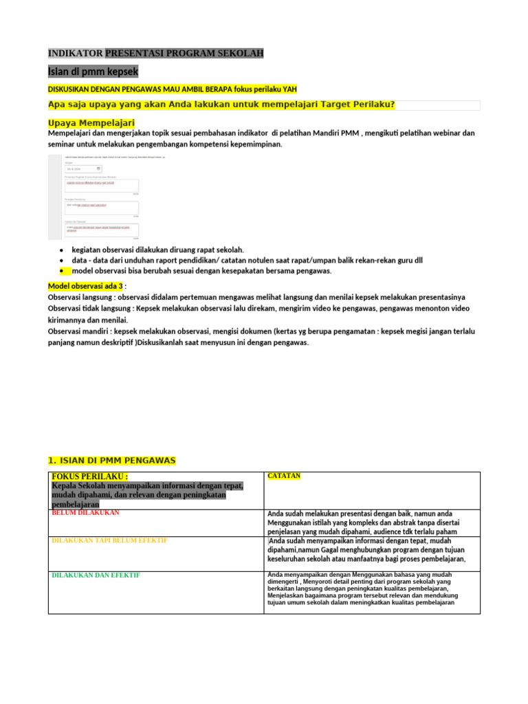 Presentasi Program Sekolah | PDF