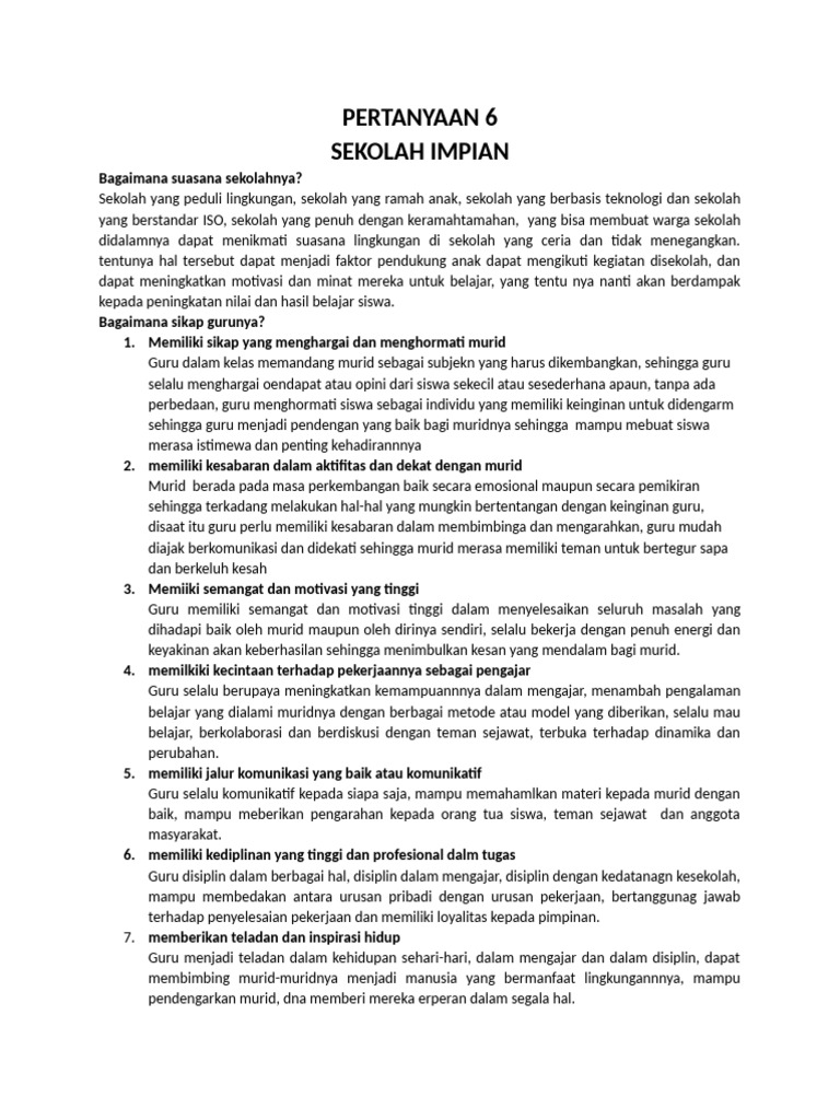 Sekolah Impian | PDF