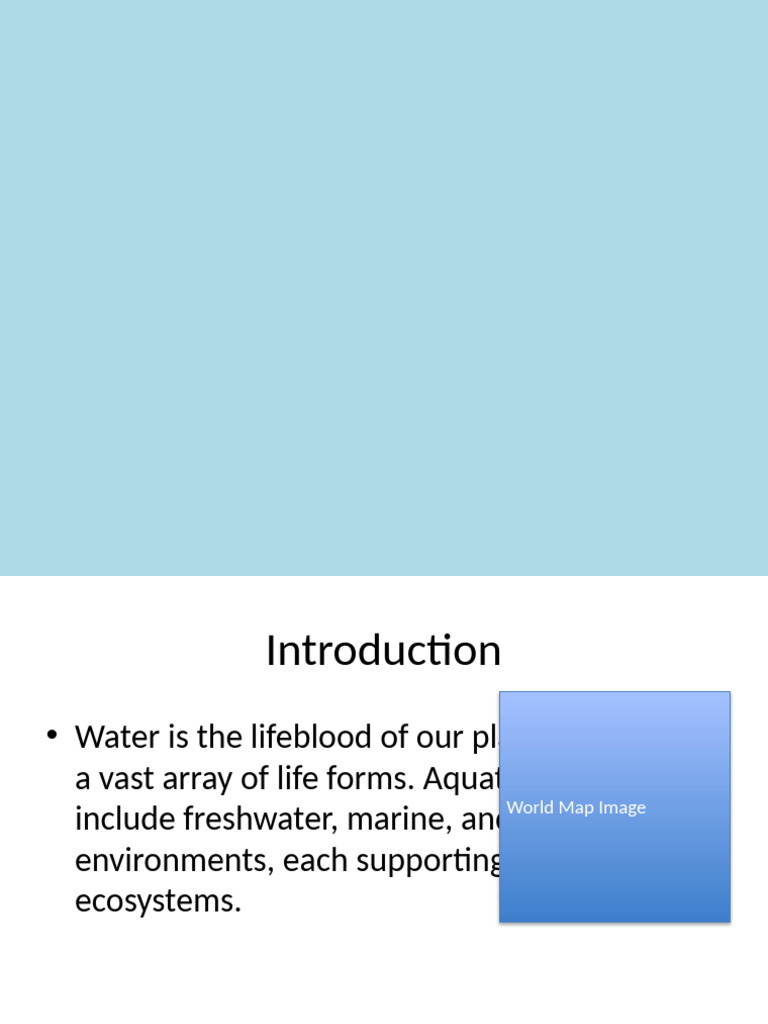 Life in Water Updated Presentation | PDF