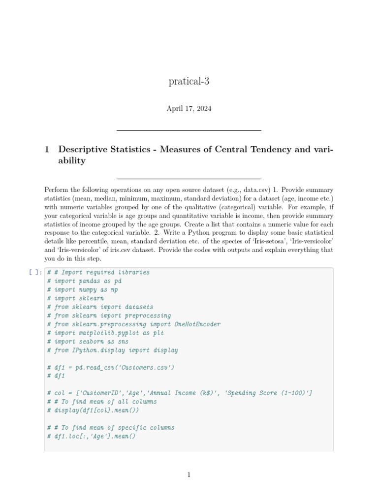 Pratical 3 | PDF