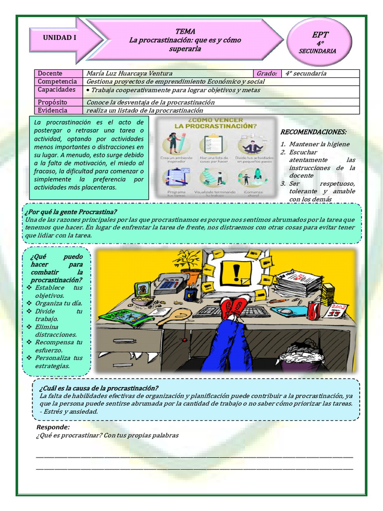 Abril 03 Ficha 4° Sec | PDF