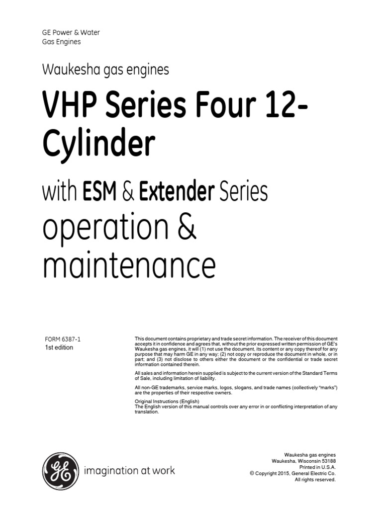 4) Waukesha 5794GSI - VHP Series Four - Operation & Maintenance | PDF | Engines | Throttle