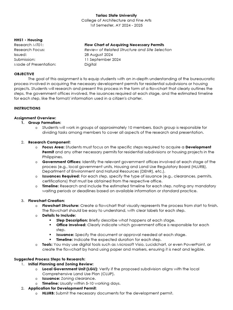 HHS1-ResearchMT01 - Acquiring Necessary Housing Permits | PDF