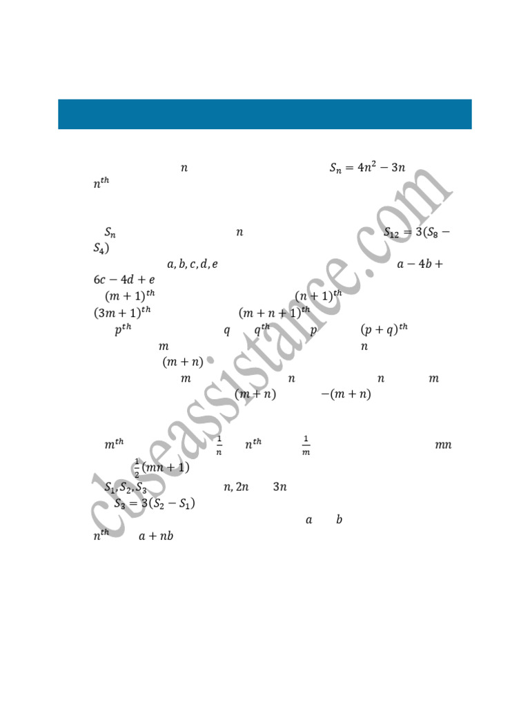 Arithmetic Progression Assignment No. 5 | PDF