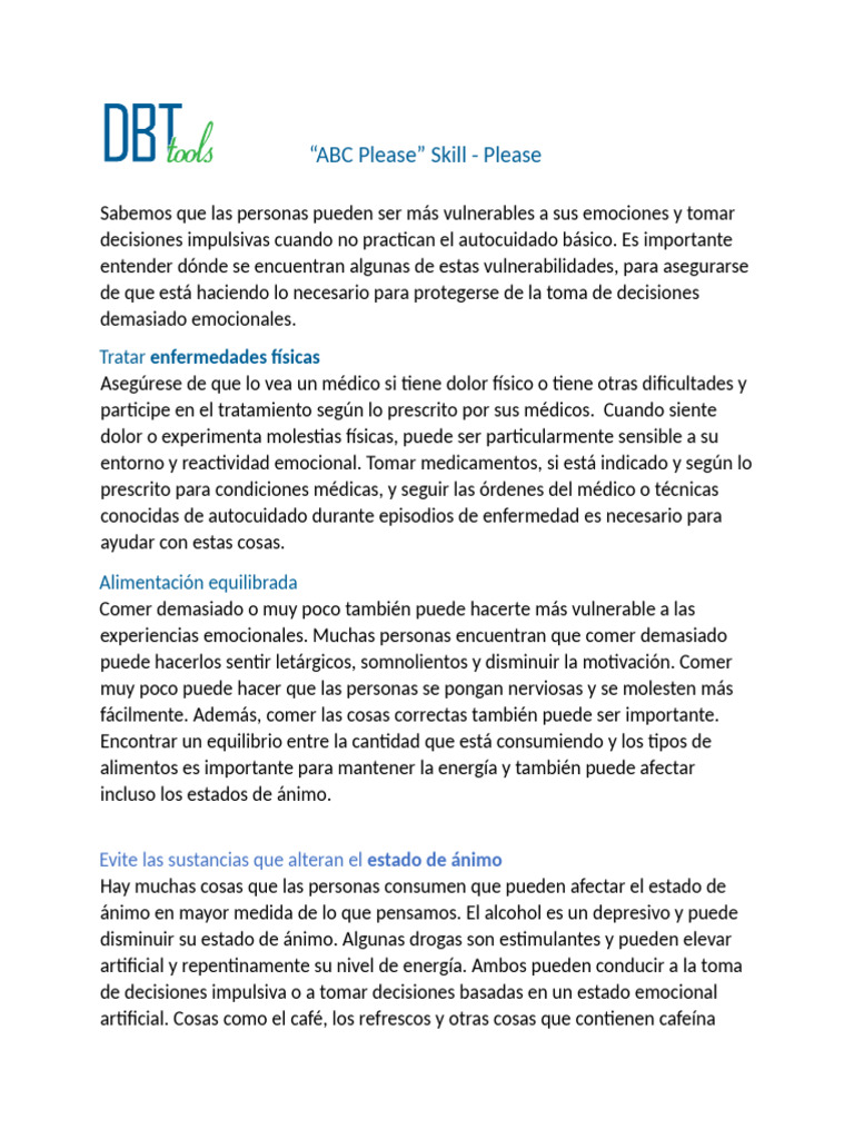 Habilidades PLEASE | PDF