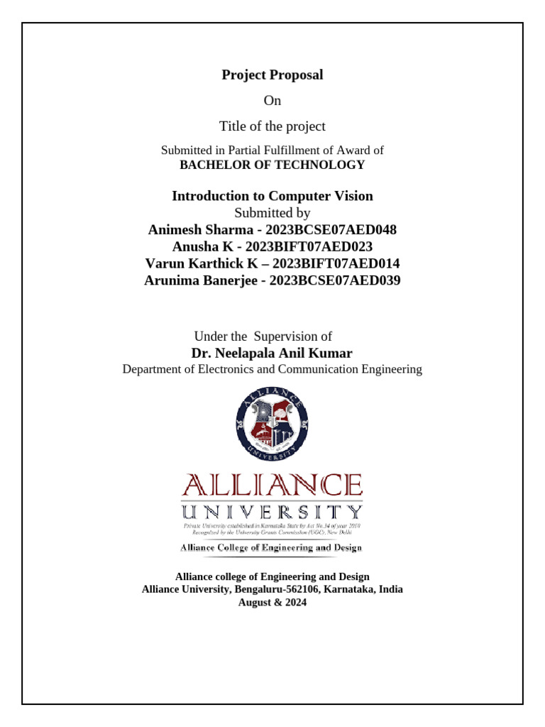 Template For Project Abstract | PDF