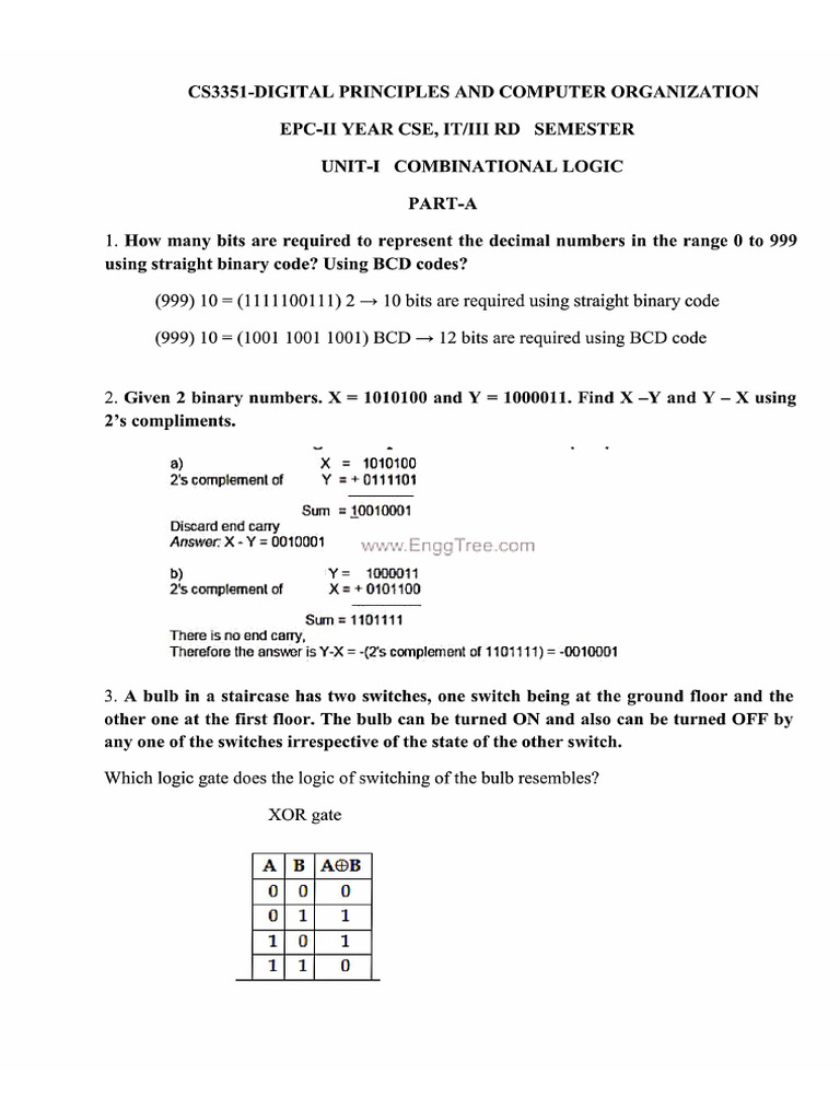 CS3351-Dpco 2 Mark Answers (All Units,) | PDF
