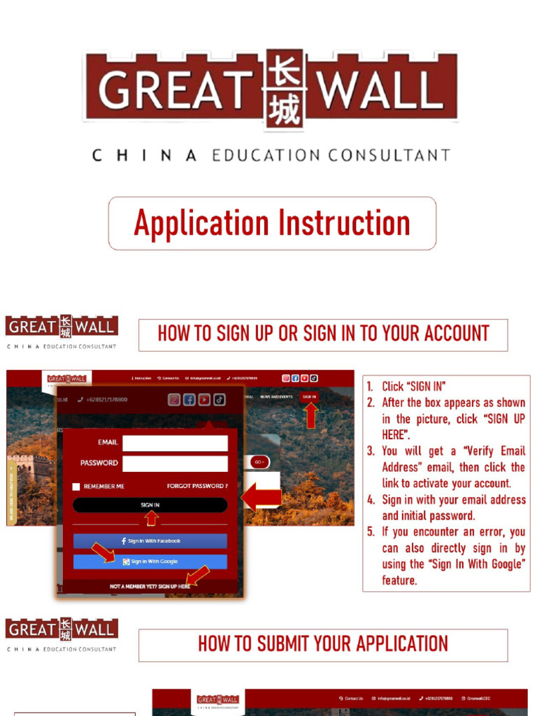 GREATWALL Application Instructions | PDF