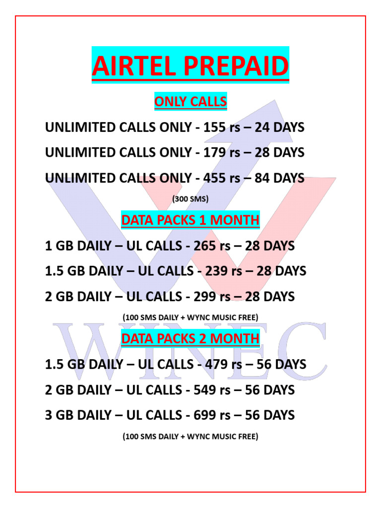 Prepaid Plans | PDF