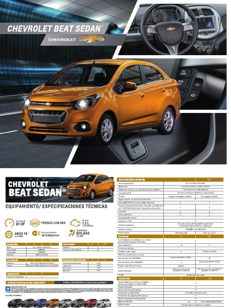 Ficha Beat Sedan Chevy | PDF