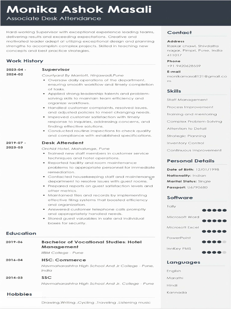 Monika CV Final (1) | PDF