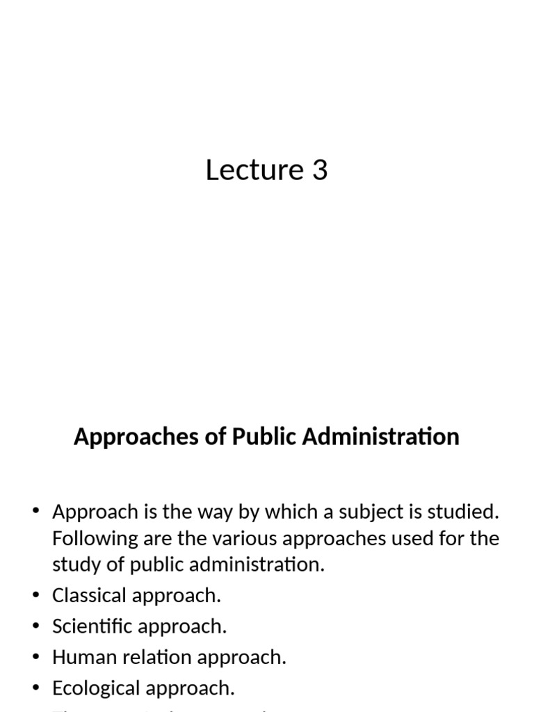 Pub Ad Lec 3 Approaches | PDF