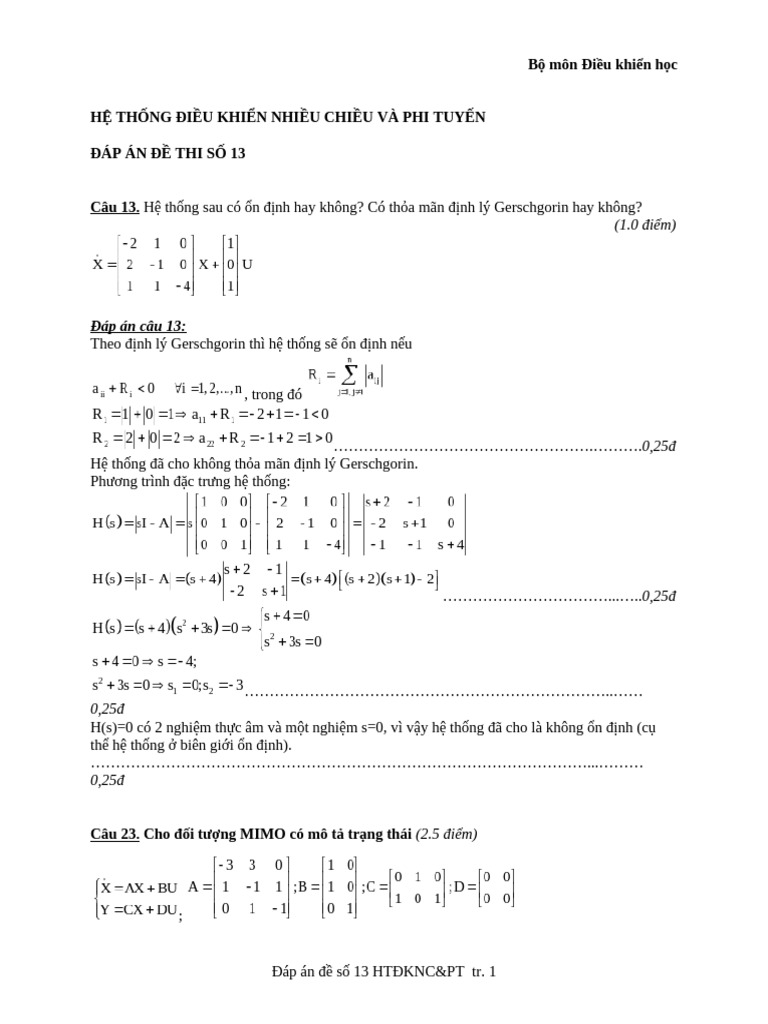 DapAn So13 guiCS2 | PDF